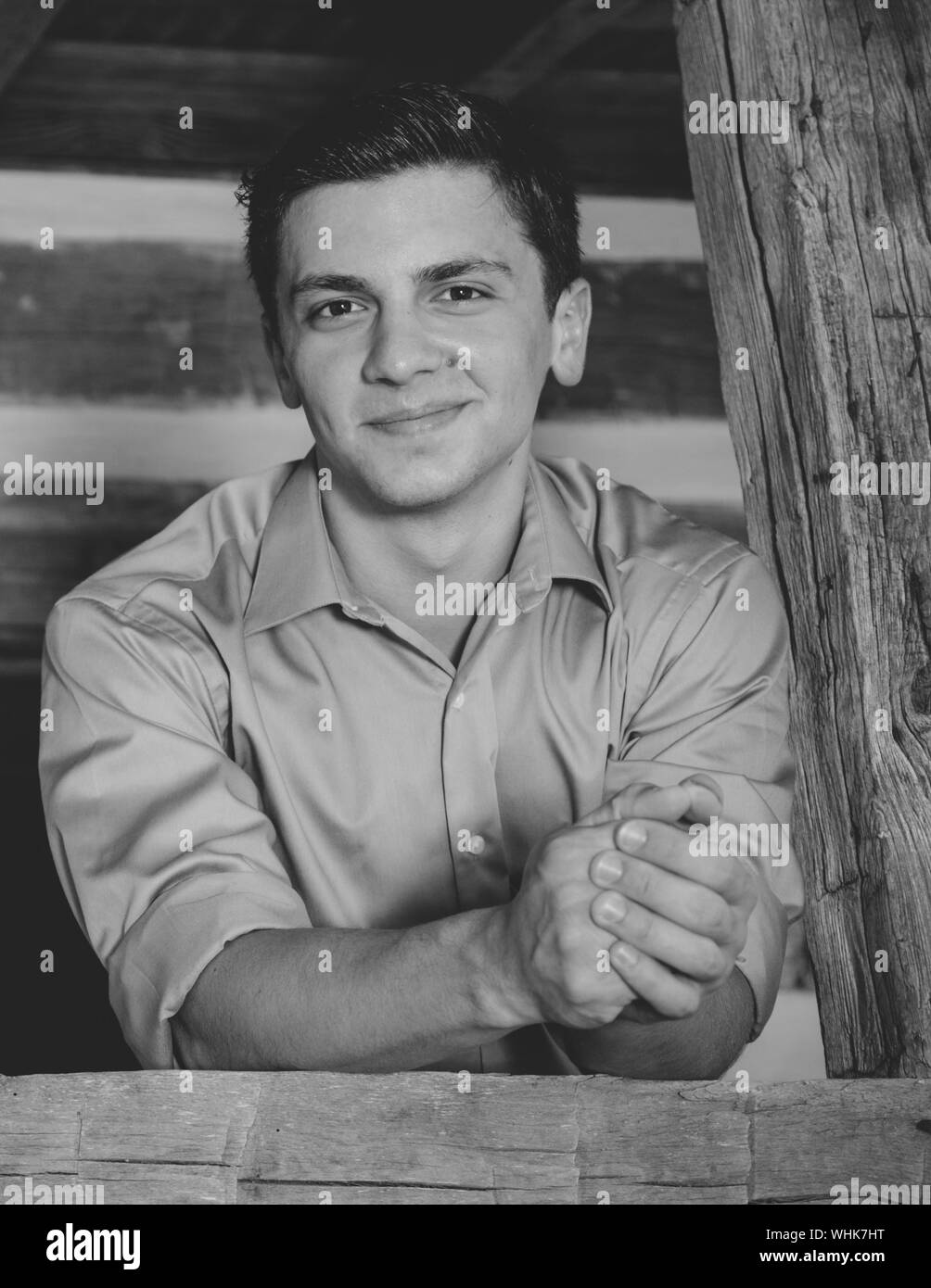 Log cabin architecture Black and White Stock Photos & Images - Alamy