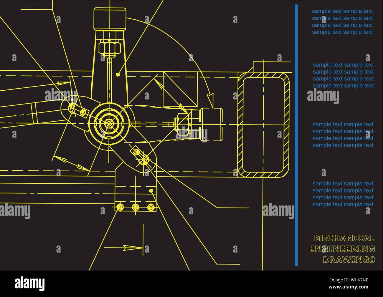 Subject vector background. Mechanical Engineering. Technical illustration. Vector Stock Vector ...
