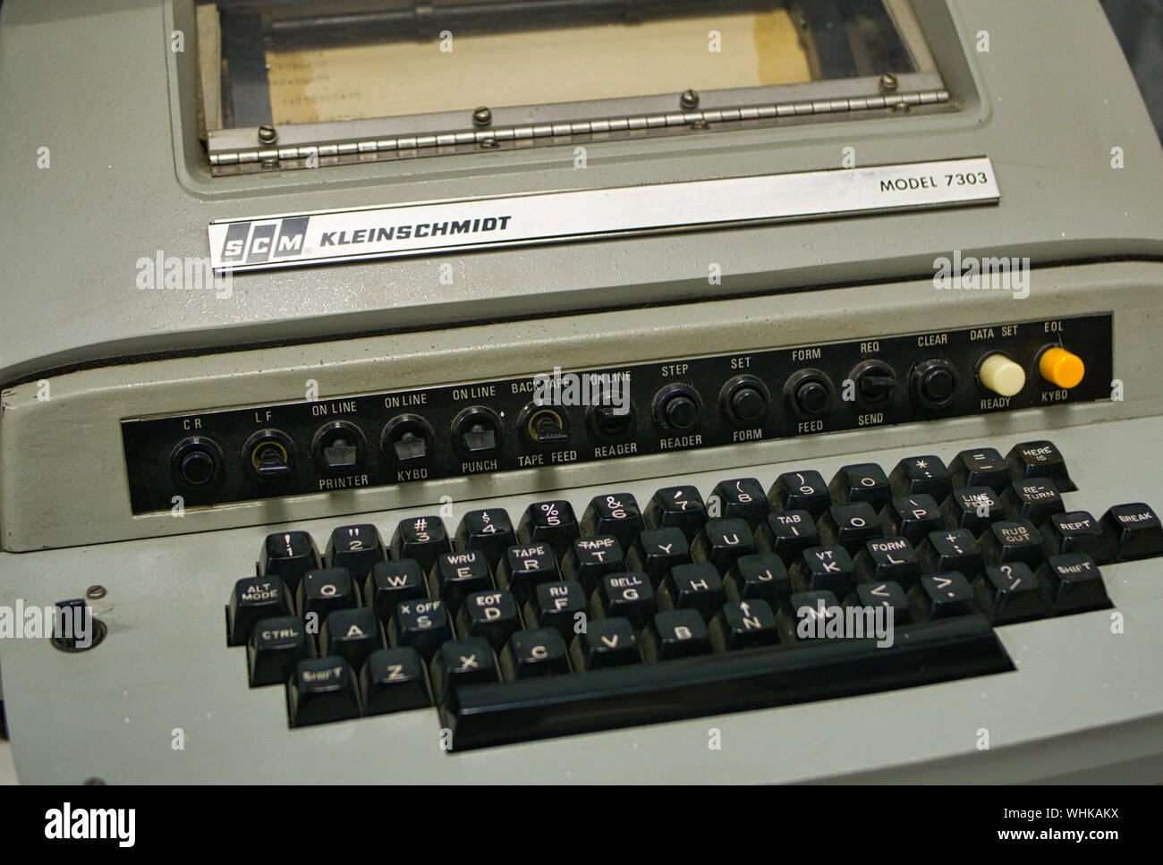 SCM Kleinschmidt 7303 CRT terminal / teletypewriters Stock Photo - Alamy