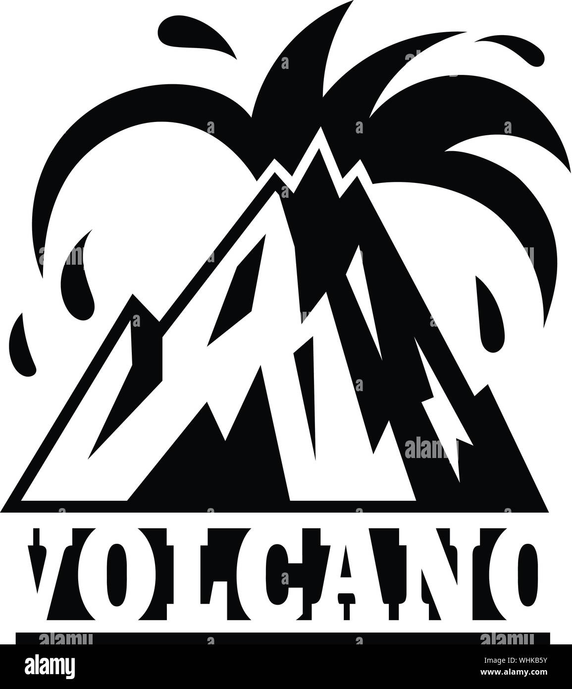 Clip art and illustration volcano Black and White Stock Photos & Images ...