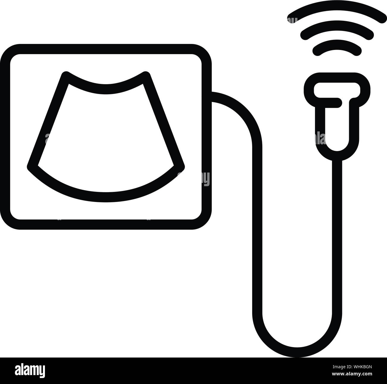 Ultrasound scanner screen icon, outline style Stock Vector Image & Art ...