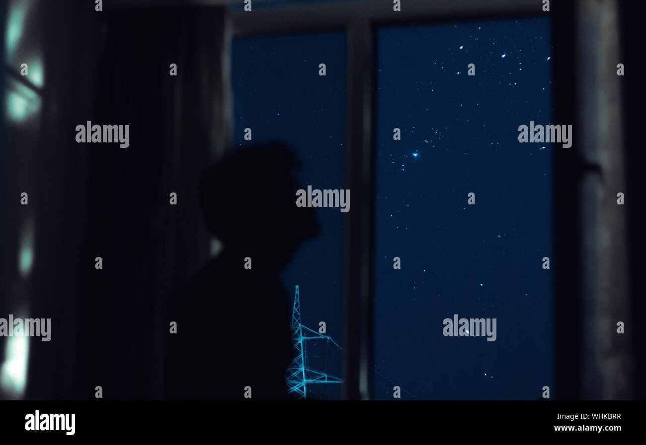 Night Sky Through Window High Resolution Stock Photography and Images ...