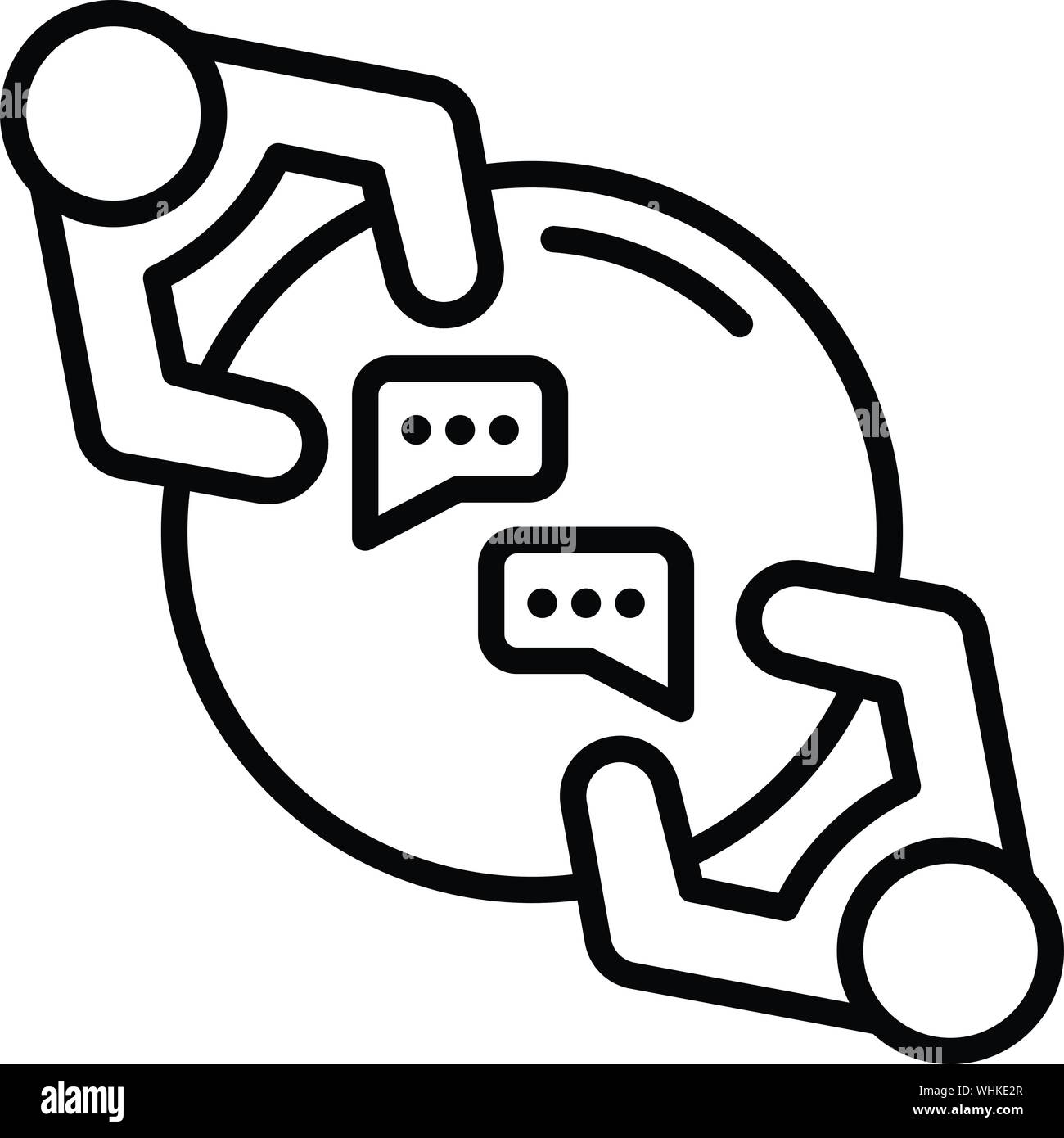 Round table dialogue icon, outline style Stock Vector Image & Art - Alamy