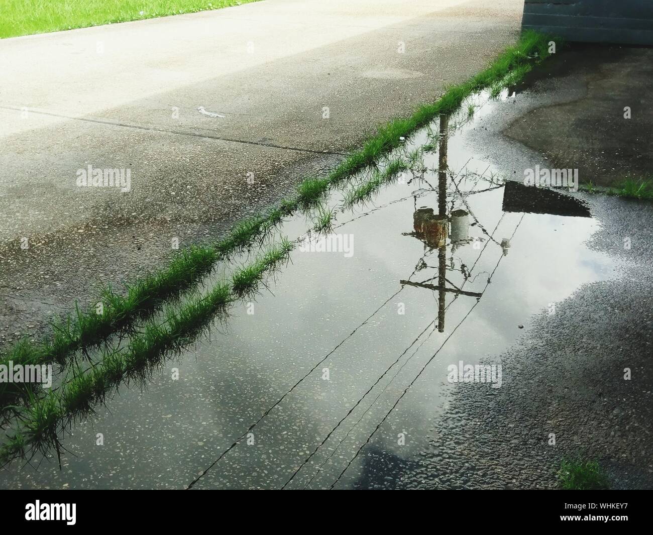 Close-up Reflections In Puddle Stock Photo - Alamy