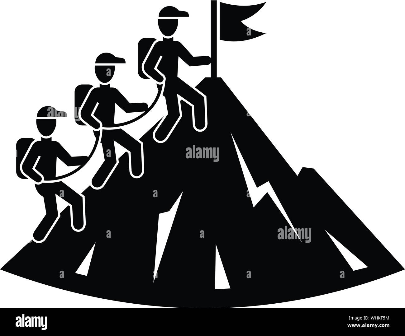 People group hiking icon, simple style Stock Vector Image & Art - Alamy