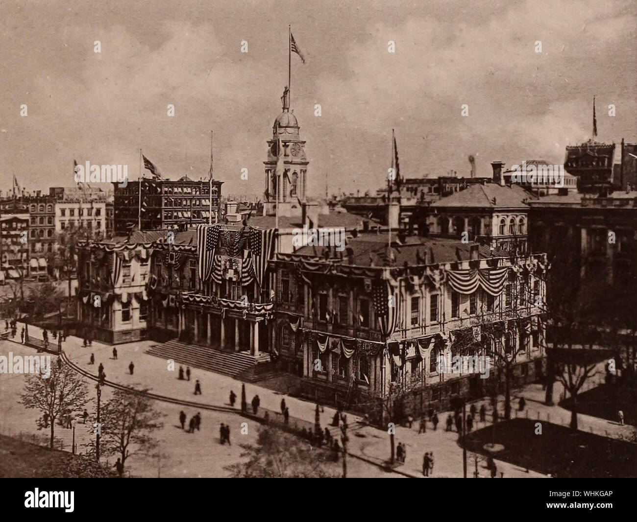 City Hall, New York City, circa 1891 Stock Photo - Alamy