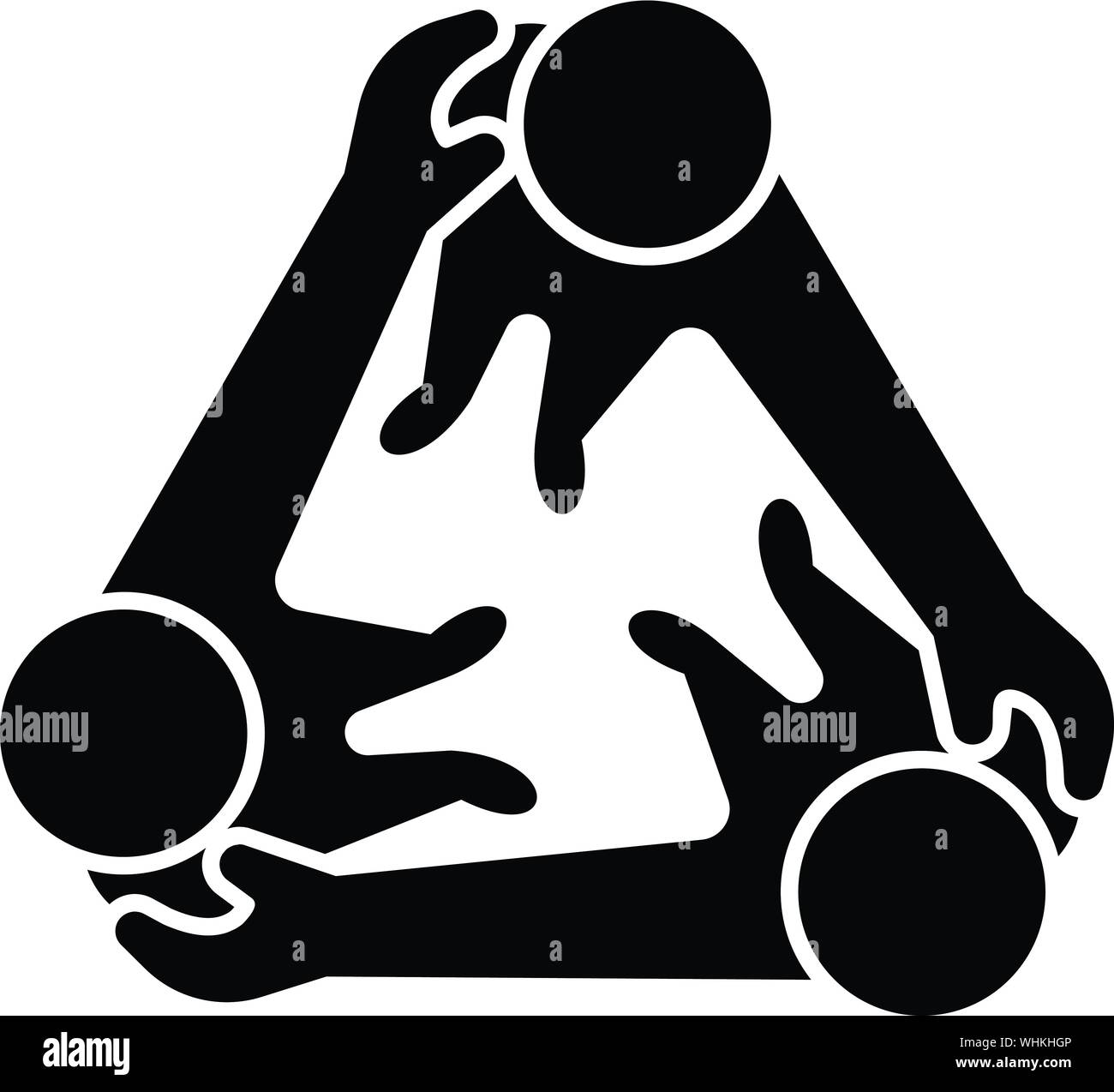 Teamwork icon, simple style Stock Vector Image & Art - Alamy
