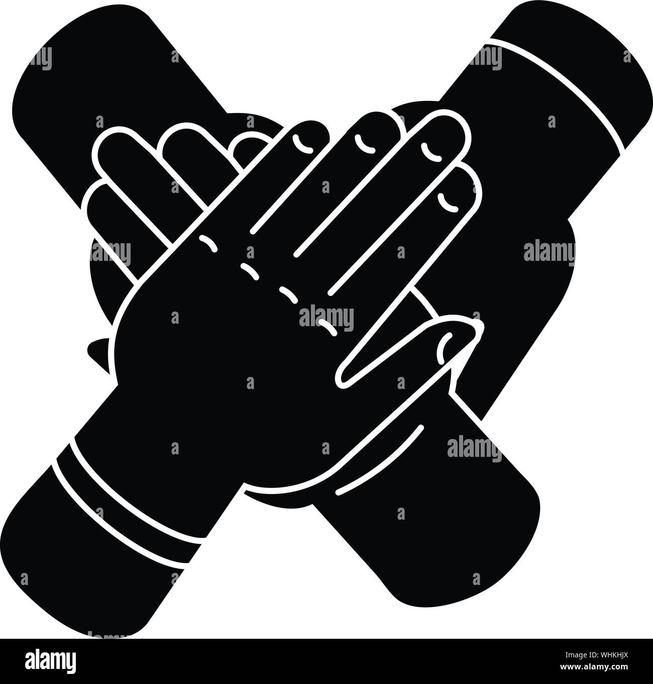 Teamwork handshake icon, simple style Stock Vector Image & Art - Alamy
