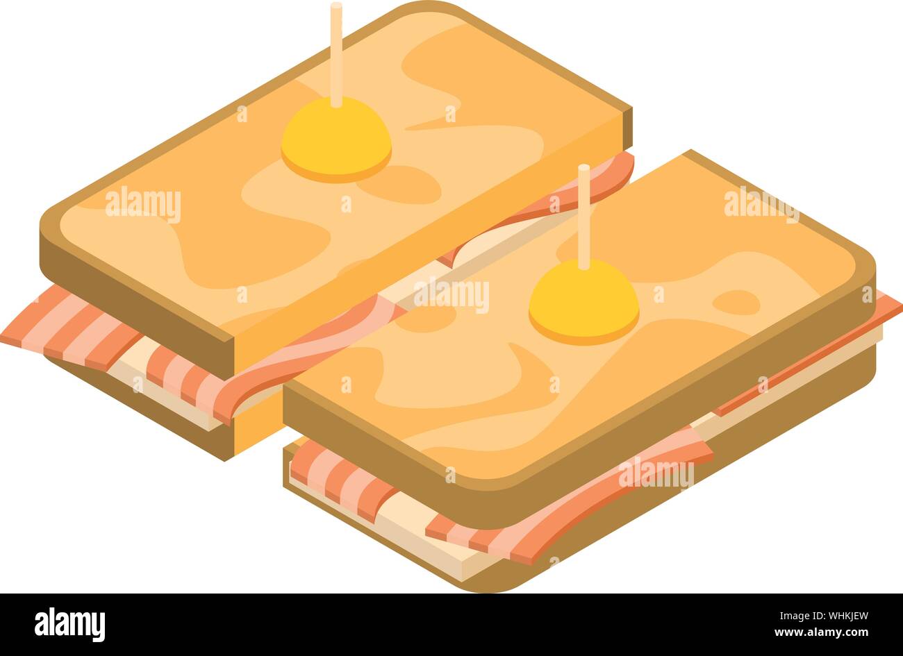 Cuted sandwich toast icon, isometric style Stock Vector Image & Art - Alamy