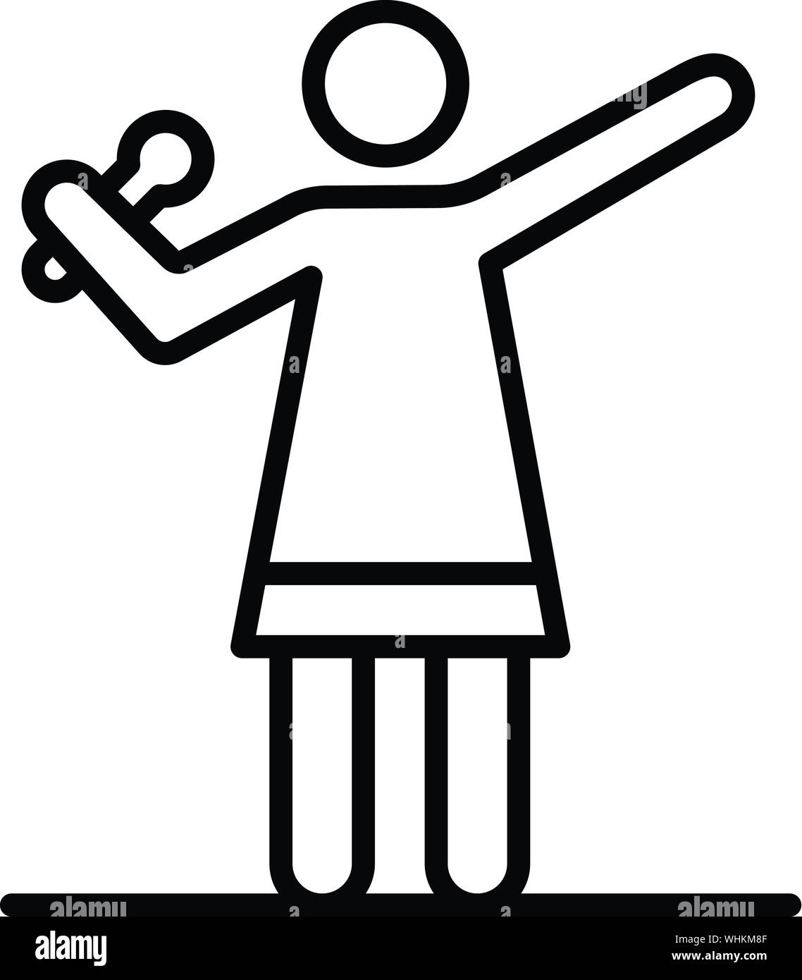 Teenager singing on stage Stock Vector Images - Alamy