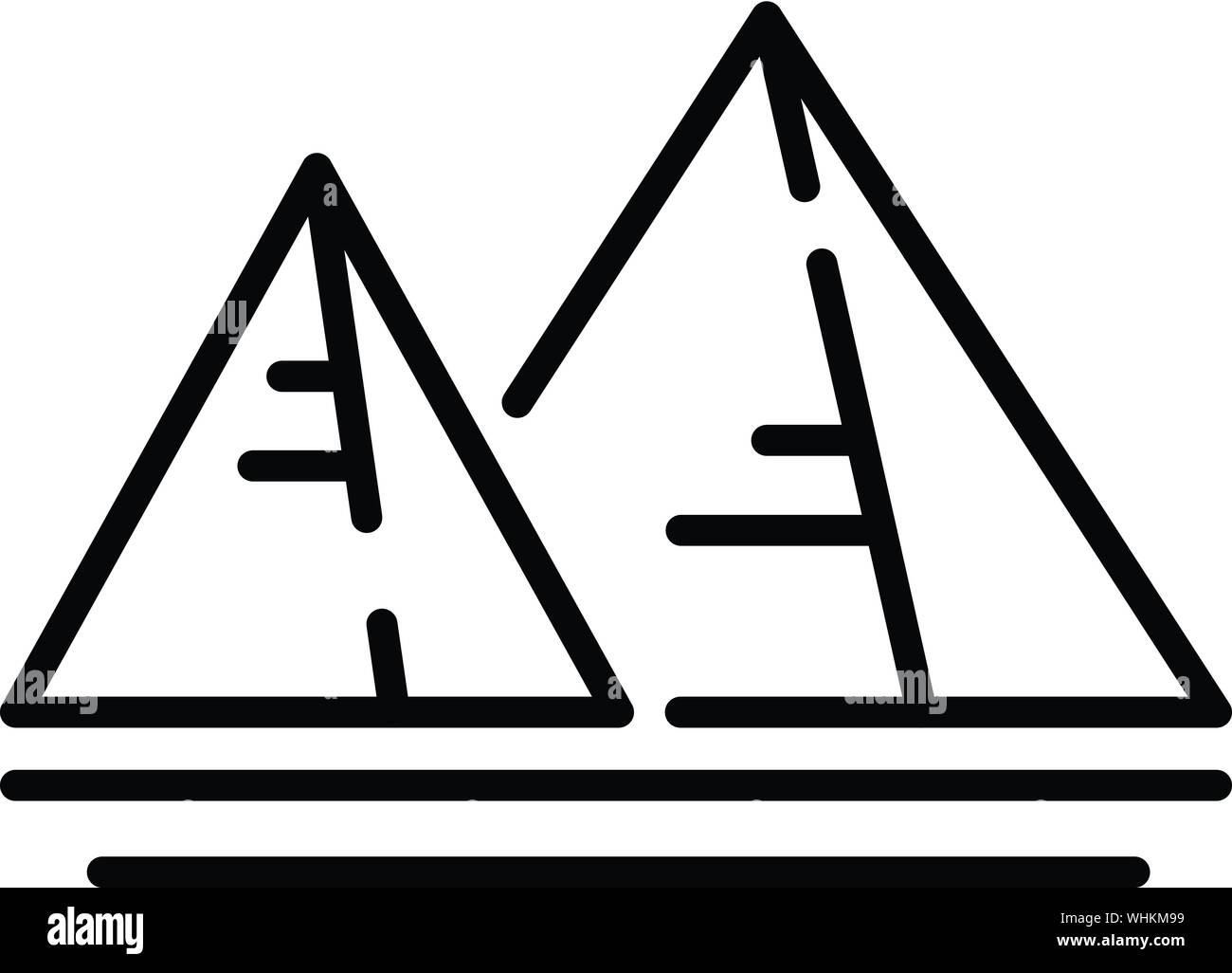 Egyptian pyramids black white Stock Vector Images - Alamy