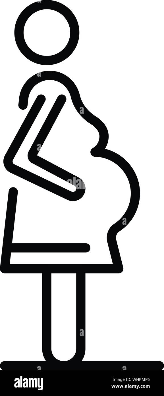 Pregnant woman one continuous Stock Vector Images - Alamy