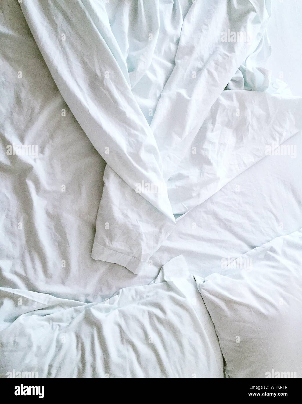 High angle view messy bed hi-res stock photography and images - Alamy