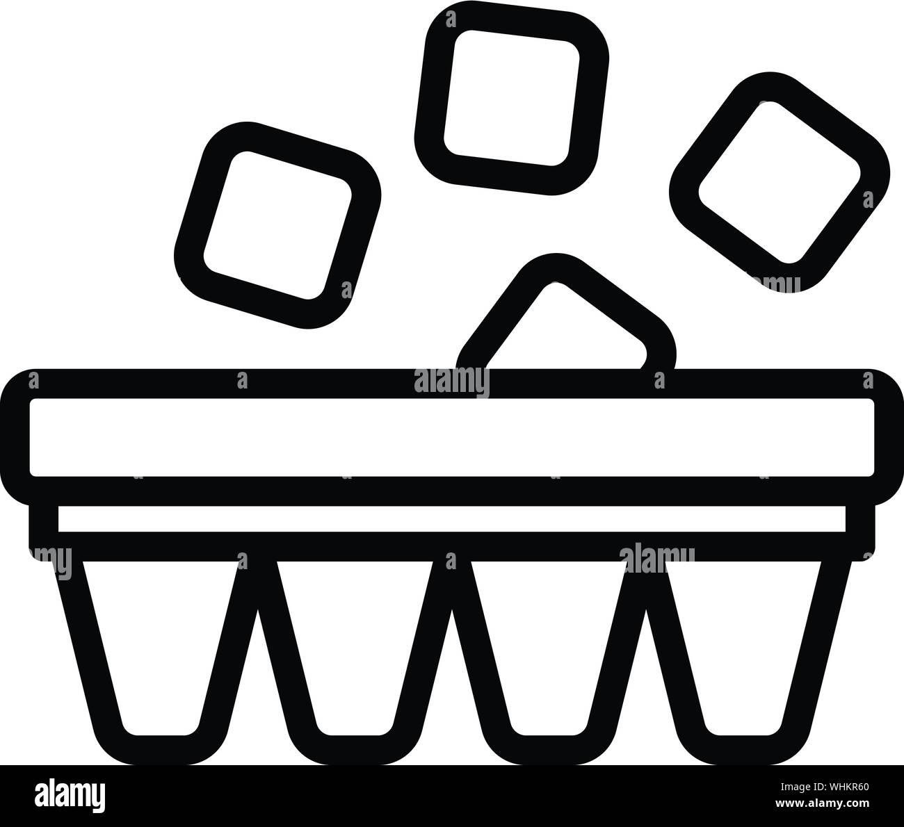 Ice tray single ice block Stock Vector Images - Alamy