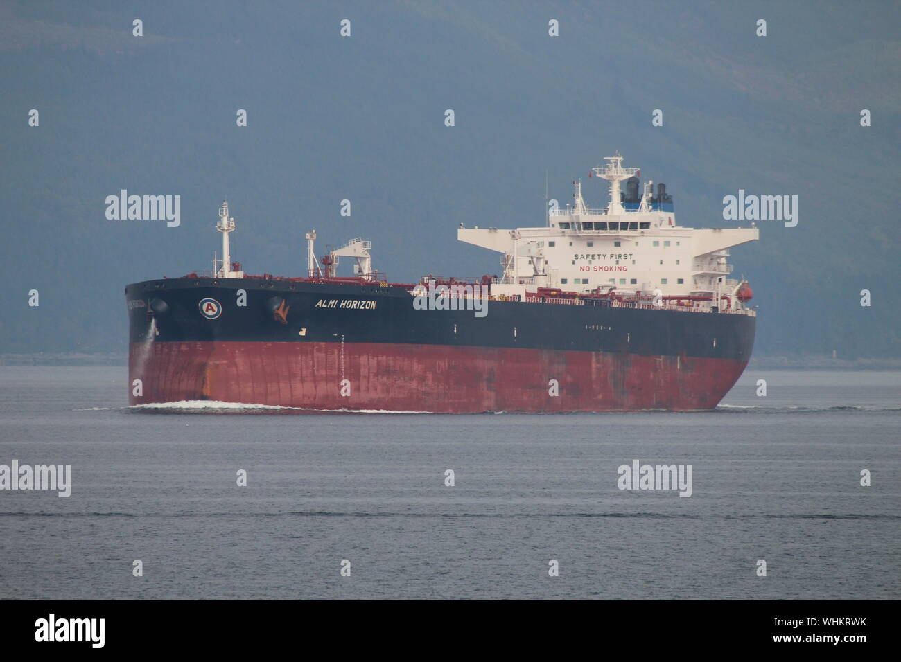 Almi Horizon, a crude oil tanker operated by Almi Tankers, passing ...