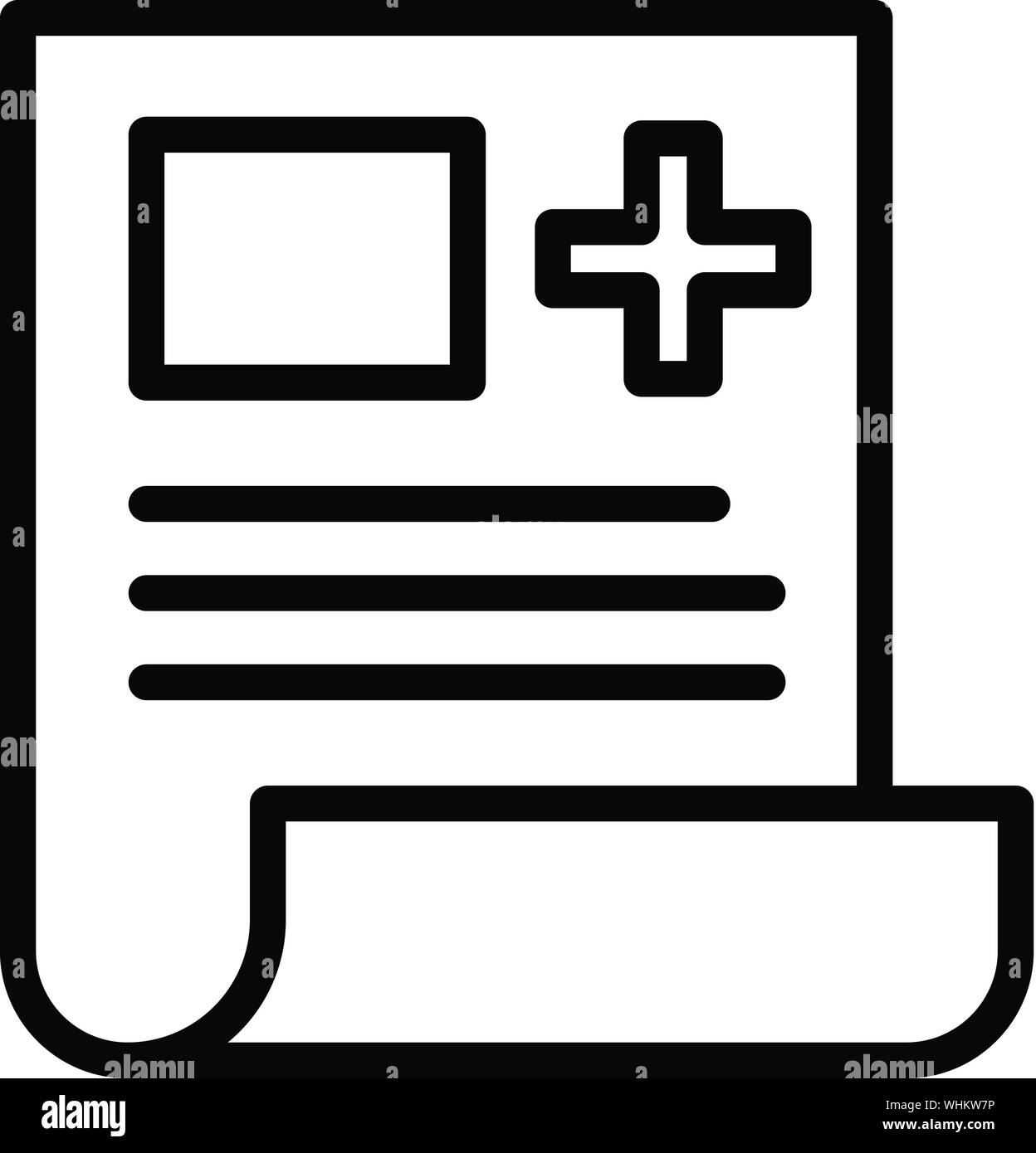 Medical record icon, outline style Stock Vector Image & Art - Alamy