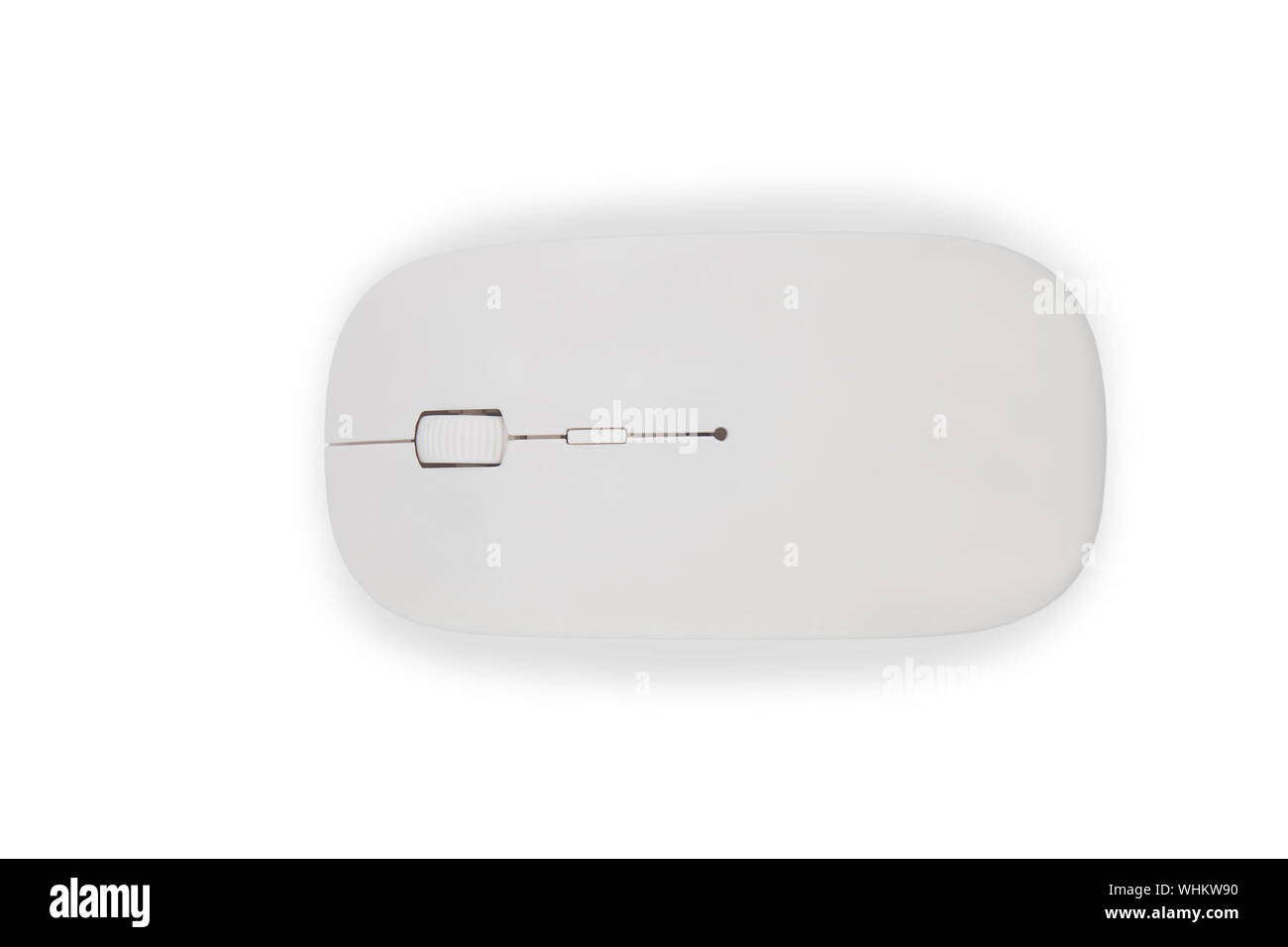 Close up wireless computer mouse modern design with blank screen ...