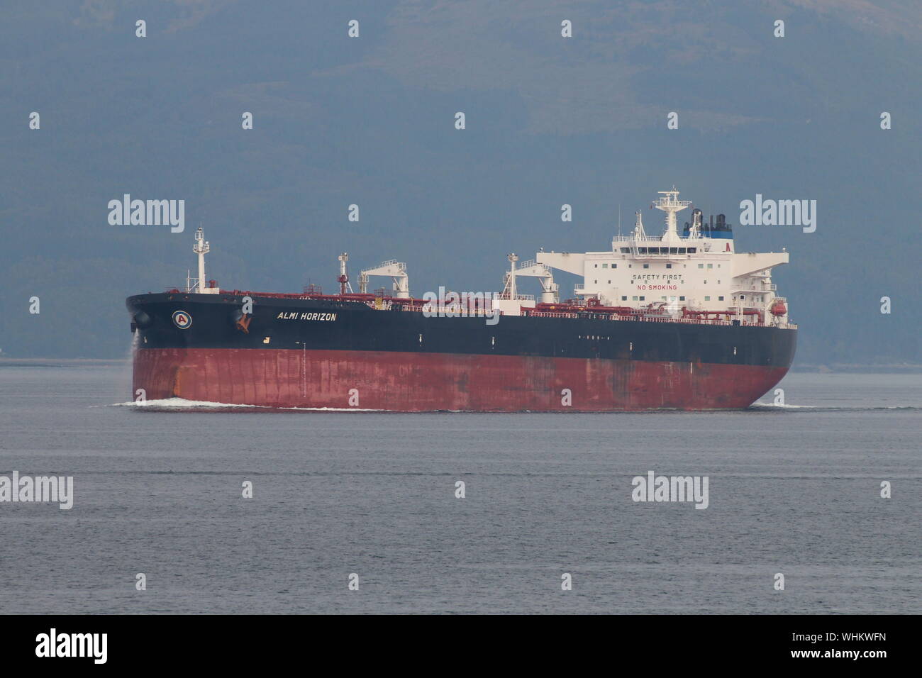 Almi Horizon, a crude oil tanker operated by Almi Tankers, passing ...
