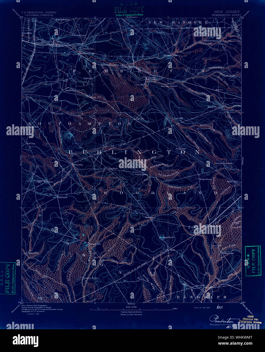 Map of pemberton new jersey hi-res stock photography and images - Alamy