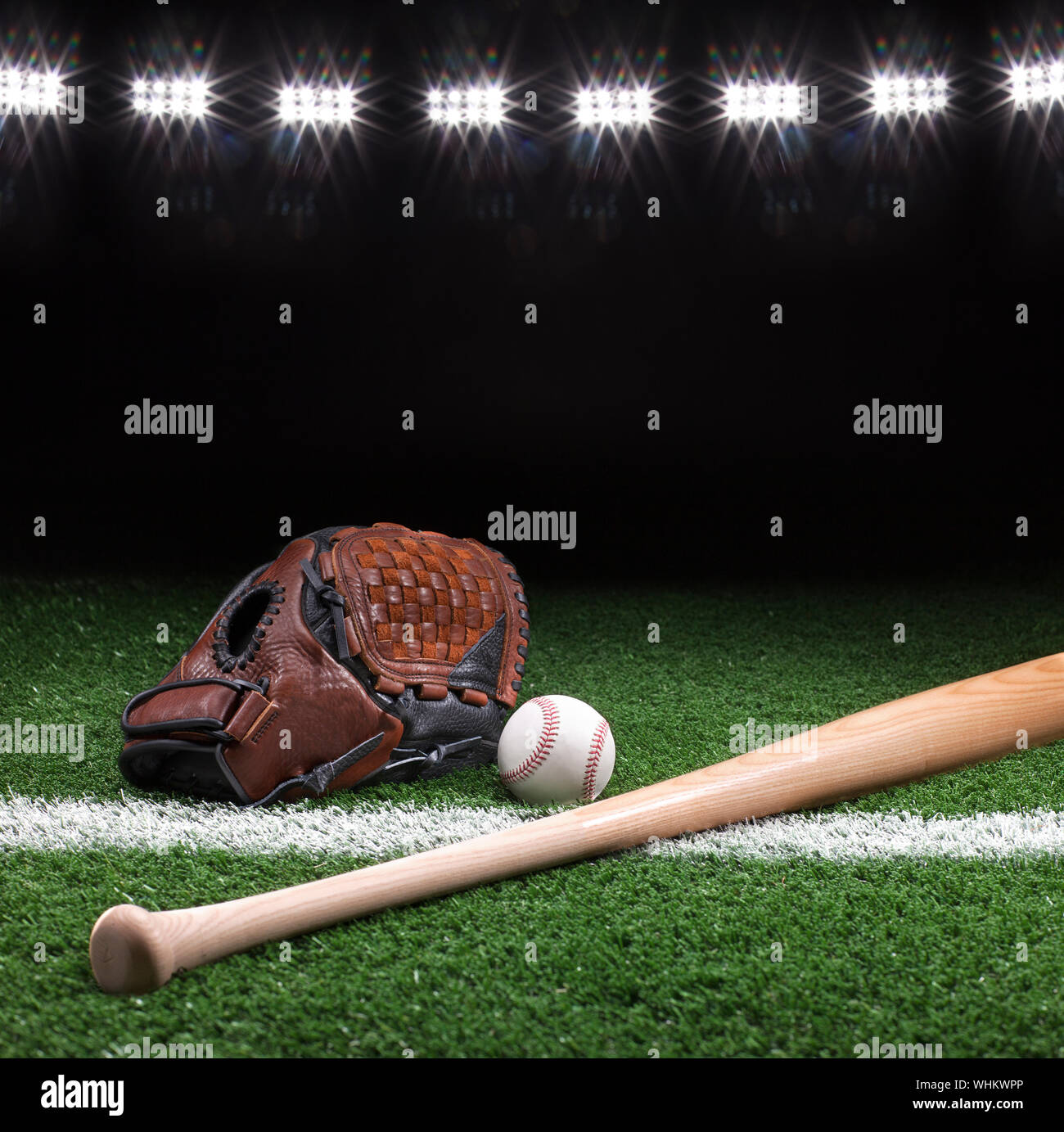 Baseball bat ball field still life hi-res stock photography and images ...