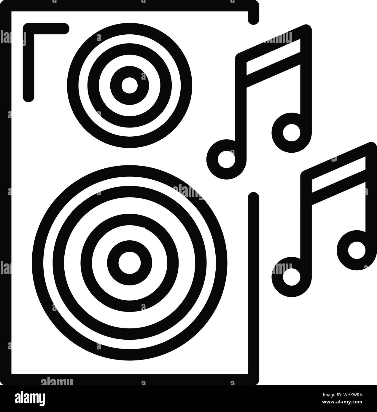 Music column icon, outline style Stock Vector Image & Art - Alamy