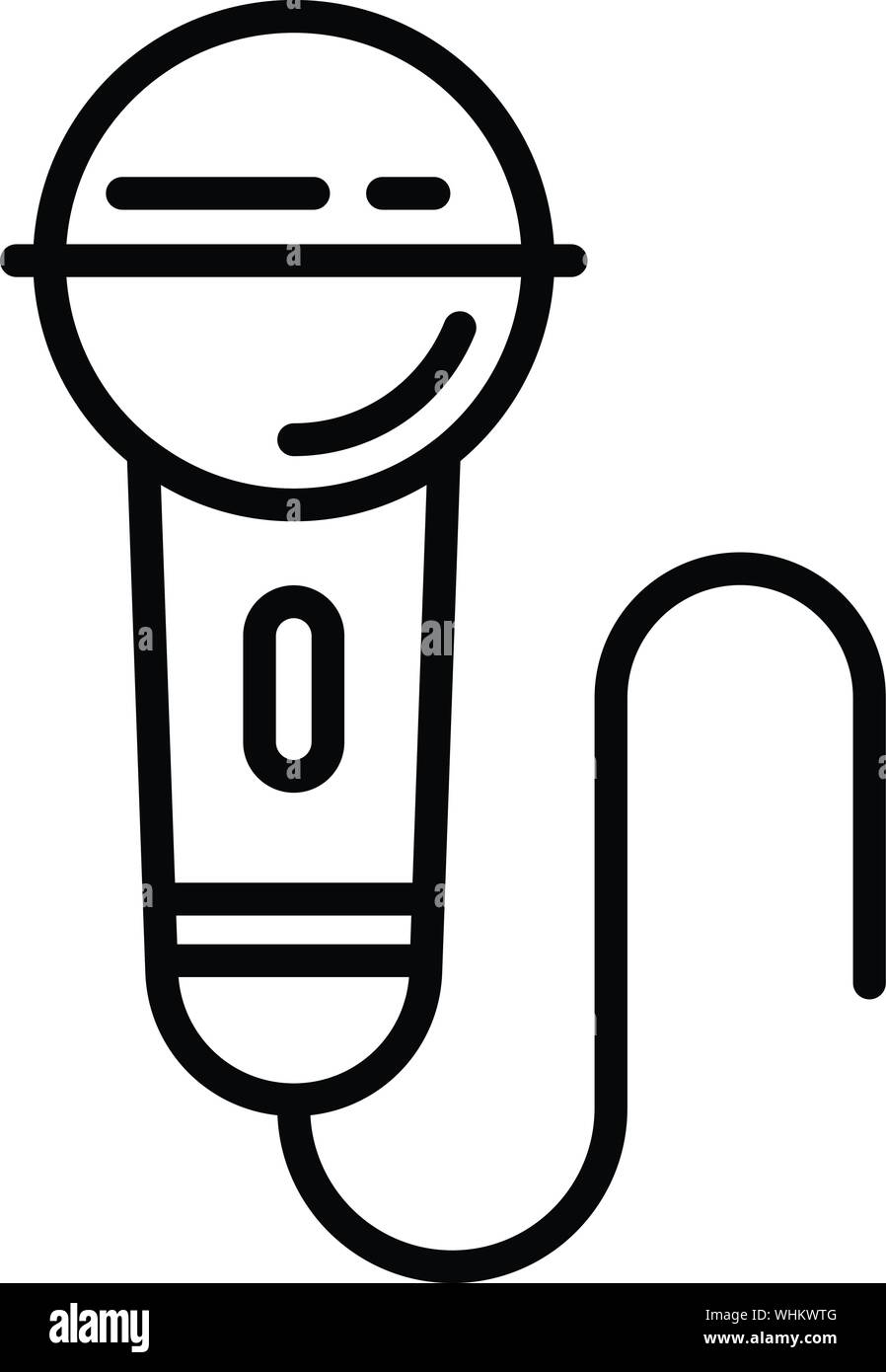 Karaoke microphone icon, outline style Stock Vector Image & Art - Alamy