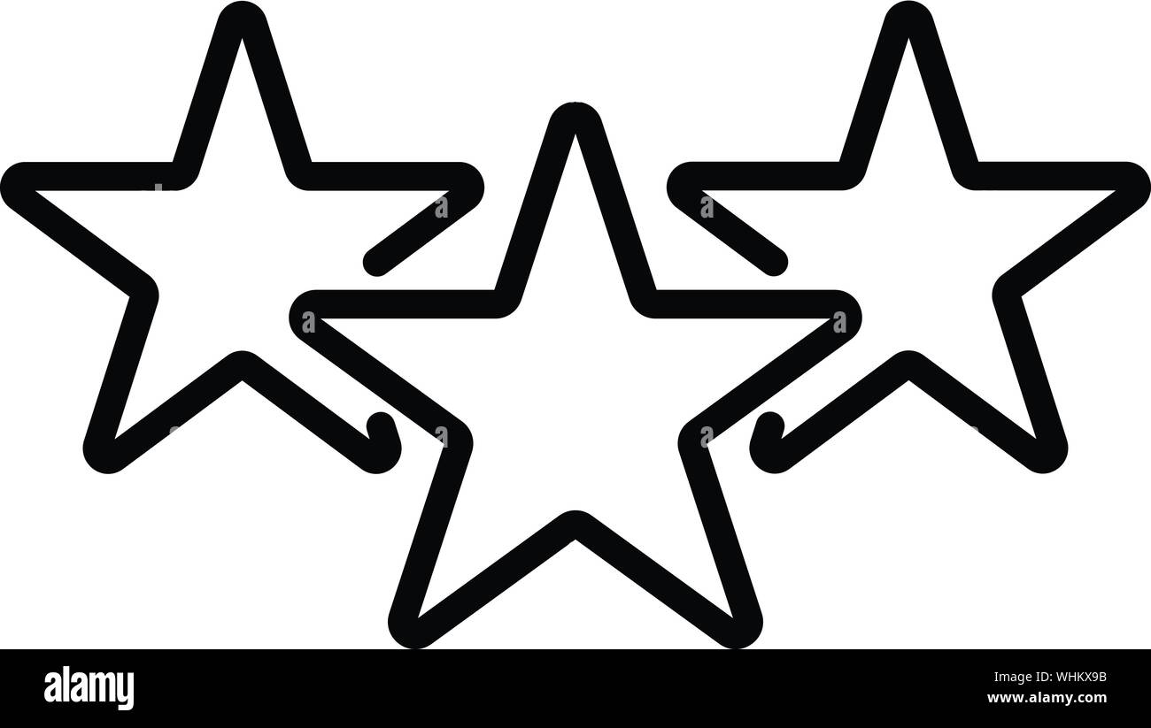 Three stars icon, outline style Stock Vector Image & Art - Alamy