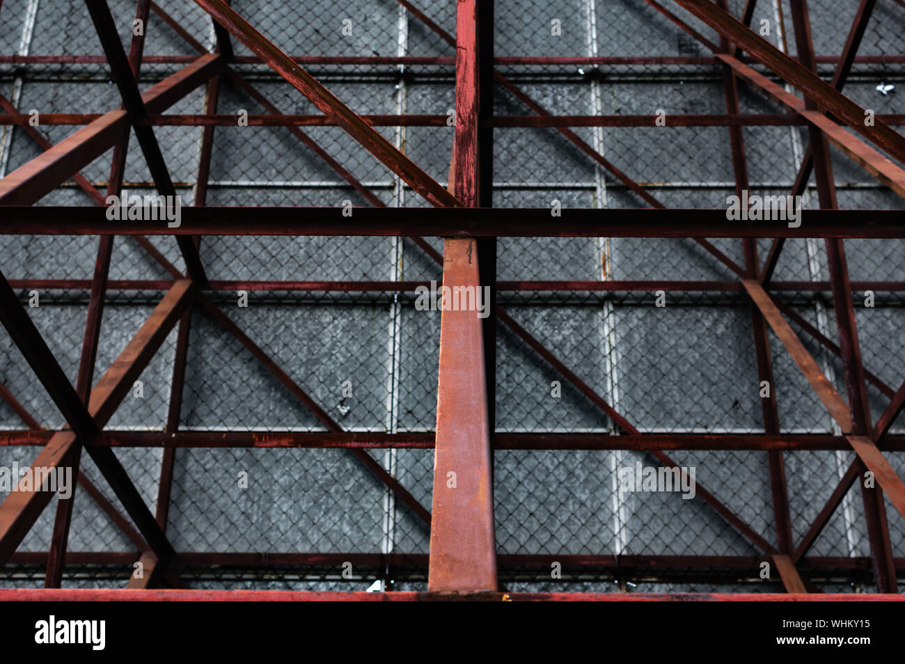 Lots of metal on the structure Stock Photo - Alamy