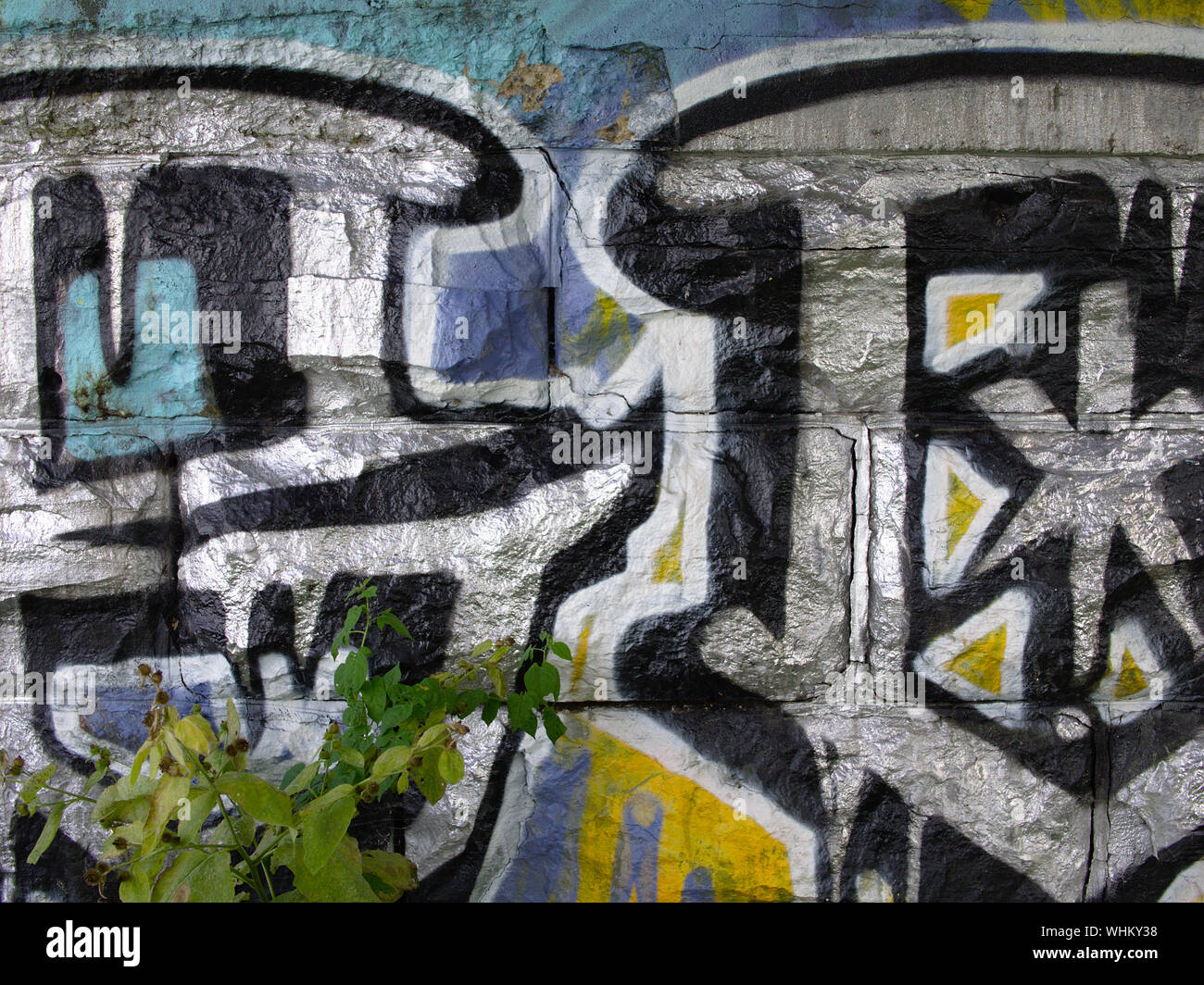 Elaborate graffiti under a rail bridge, Ottawa, Ontario, Canada Stock ...