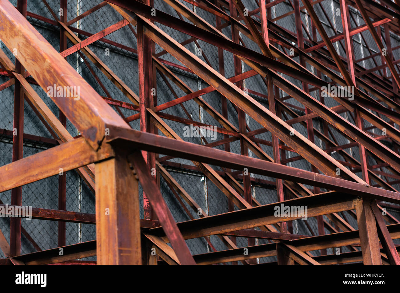 Lots of metal on the structure Stock Photo - Alamy