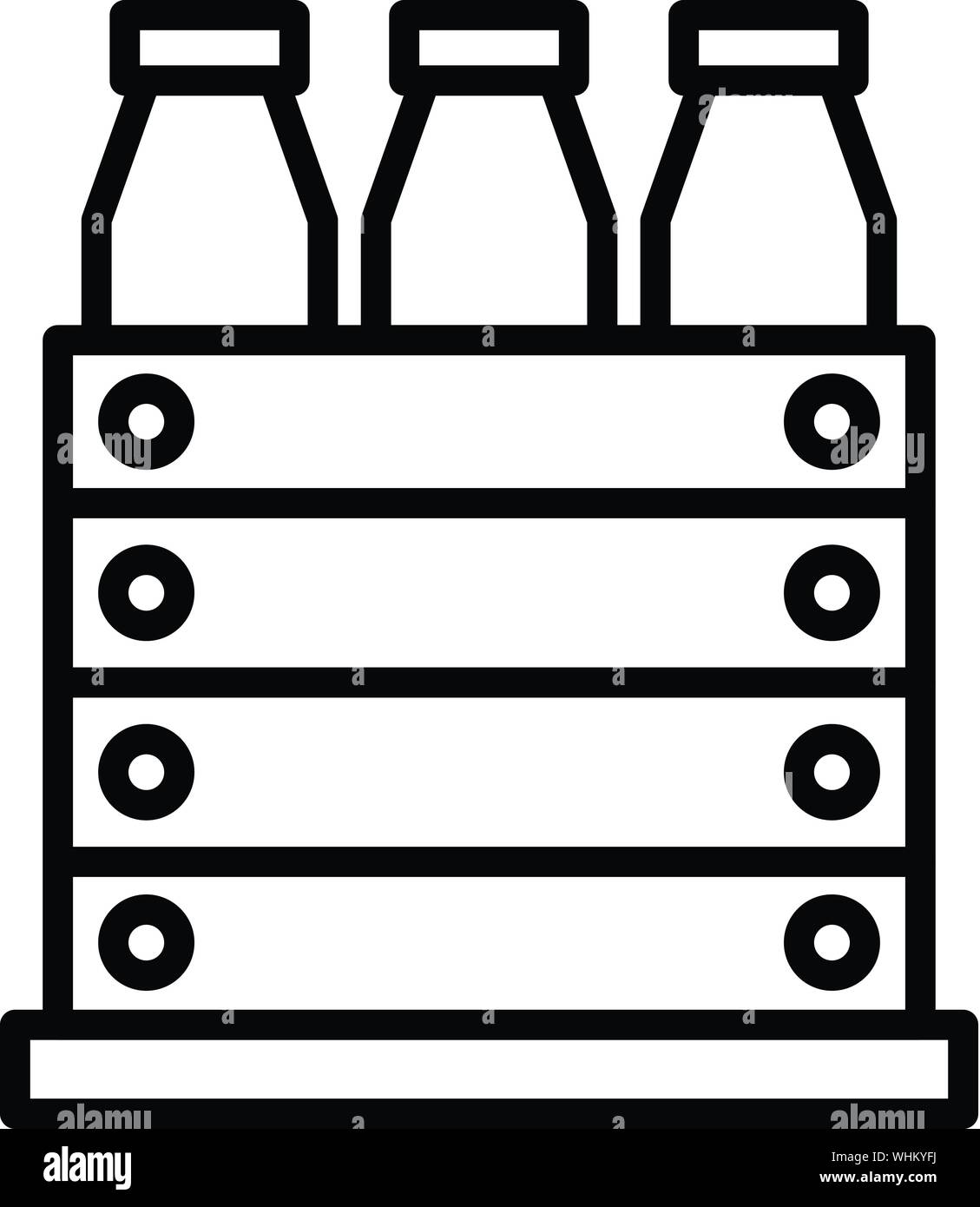 Milk bottle box icon, outline style Stock Vector Image & Art - Alamy