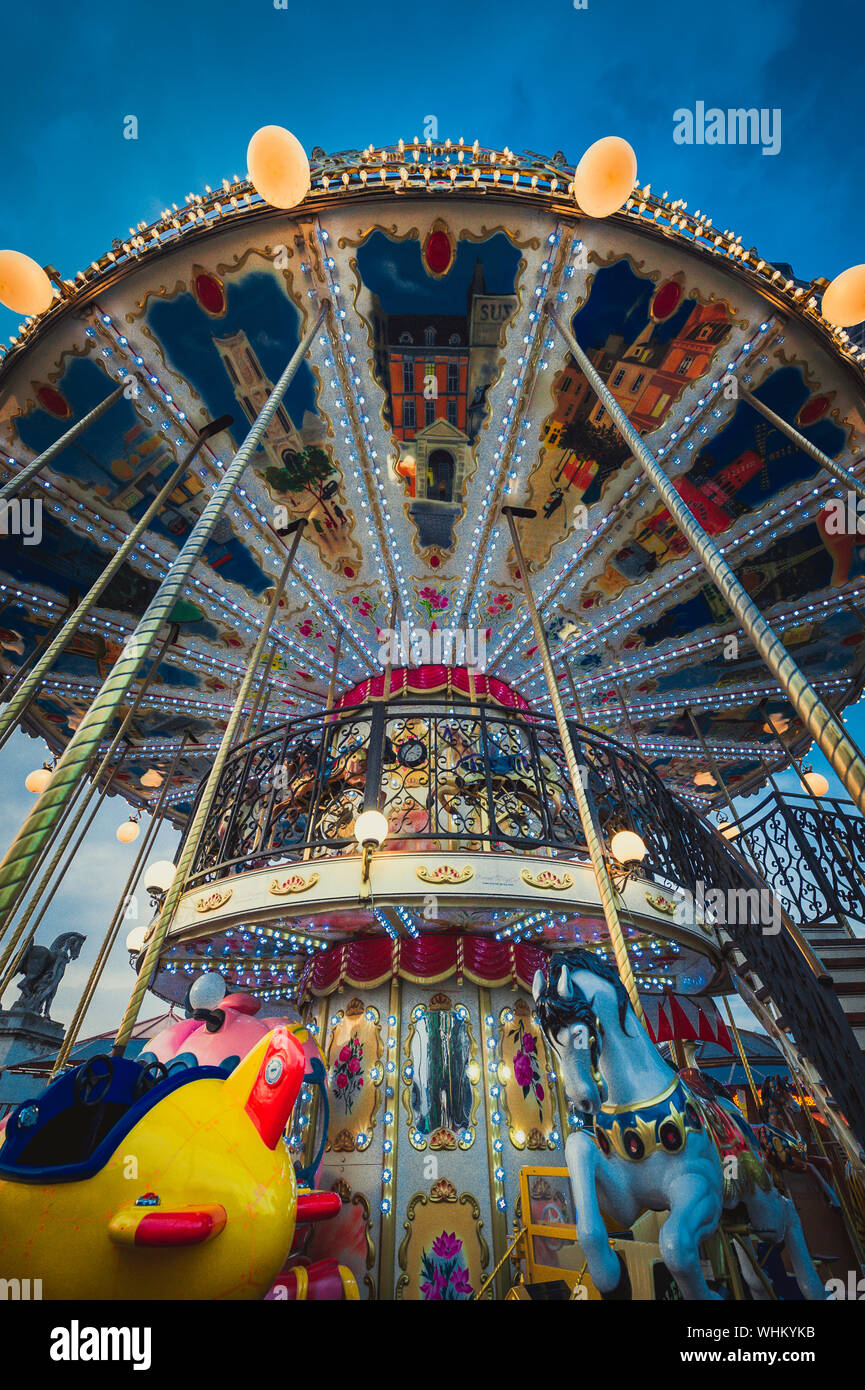 Carousel Near Eiffel Tower Paris High Resolution Stock Photography and ...