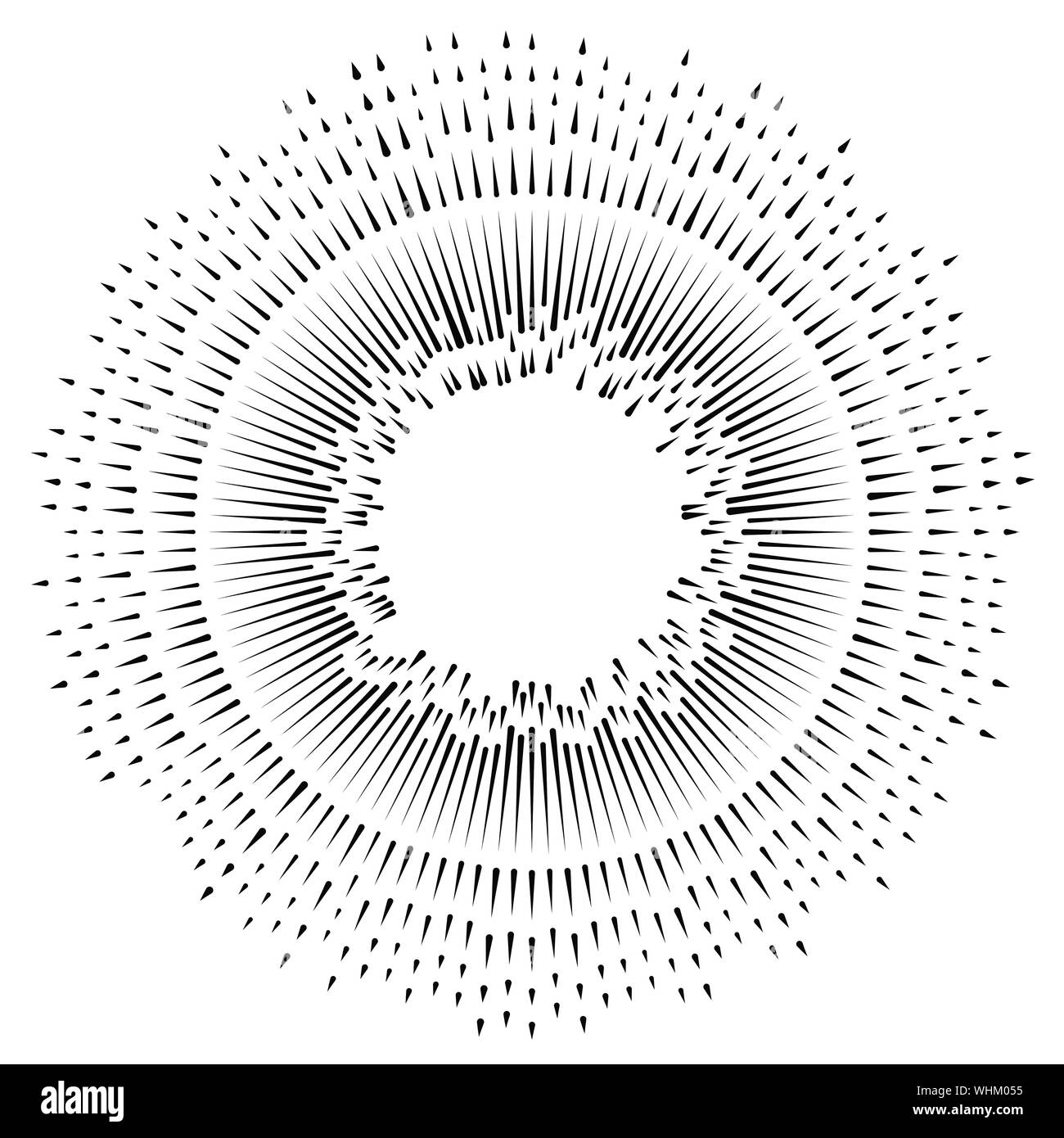 Radial, radiating beams, rays starburst, sunburst lines. Circular burst ...