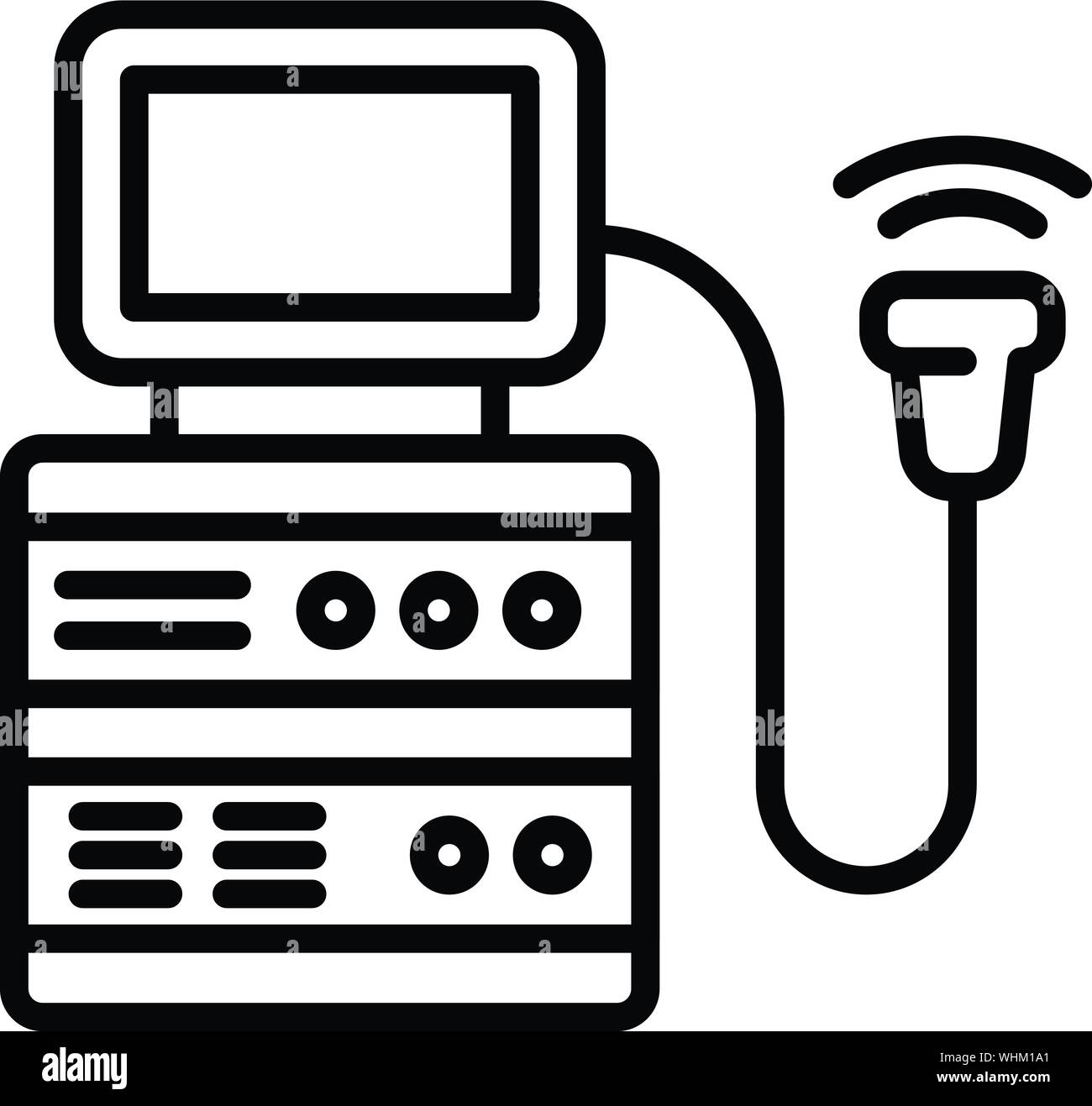 Sonography machine icon outline Cut Out Stock Images & Pictures - Alamy