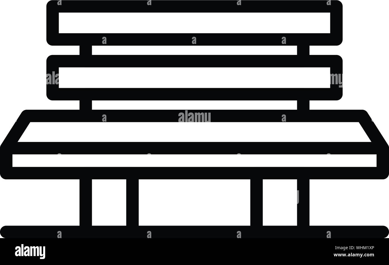 Long bench icon, outline style Stock Vector Image & Art - Alamy