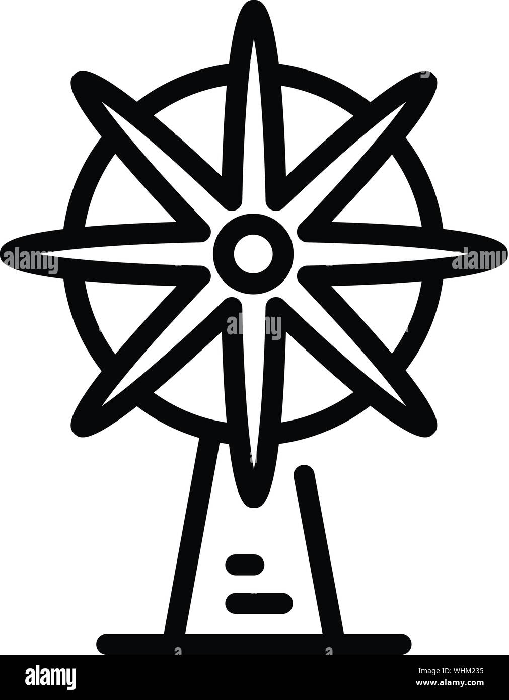 Rotating table fan icon, outline style Stock Vector Image & Art - Alamy