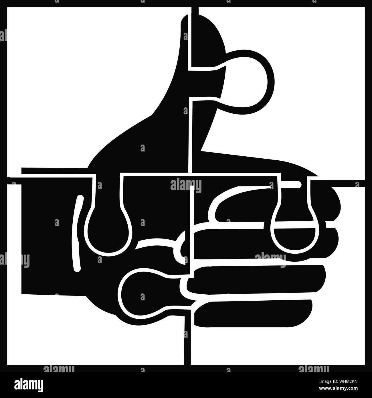 Puzzle thumb up icon, simple style Stock Vector Image & Art - Alamy