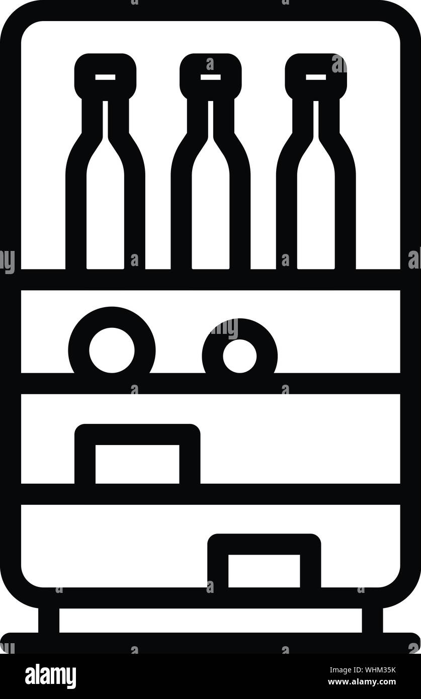 Drinks in the fridge icon, outline style Stock Vector Image & Art - Alamy