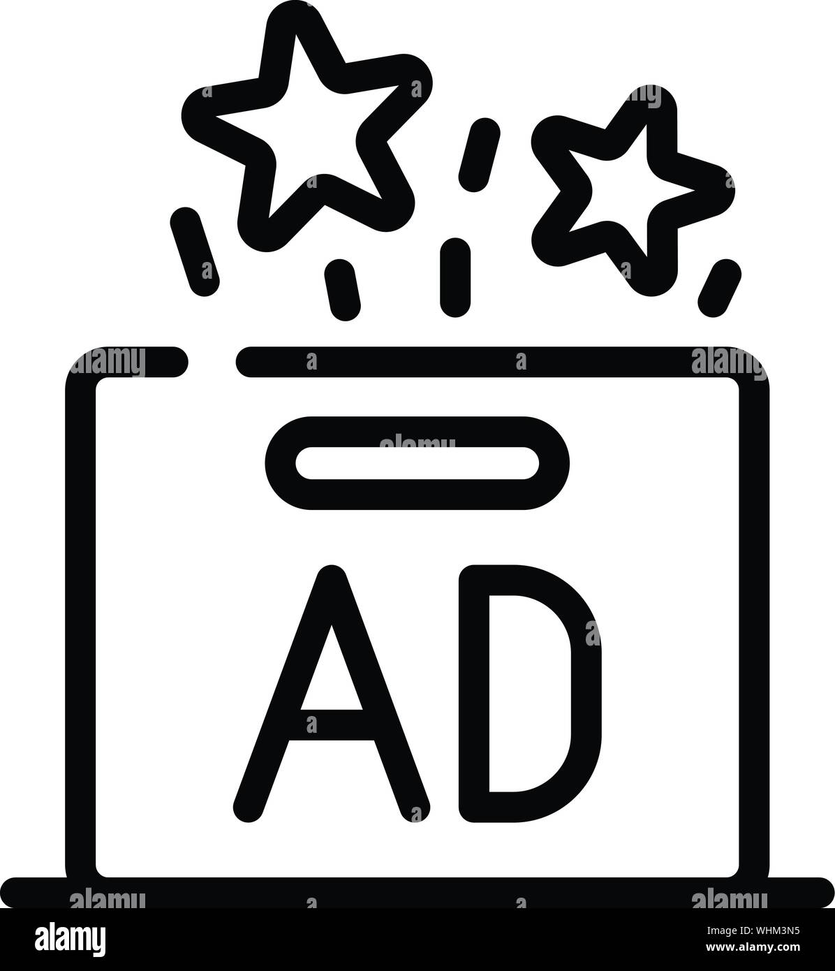 Ad box icon, outline style Stock Vector Image & Art - Alamy