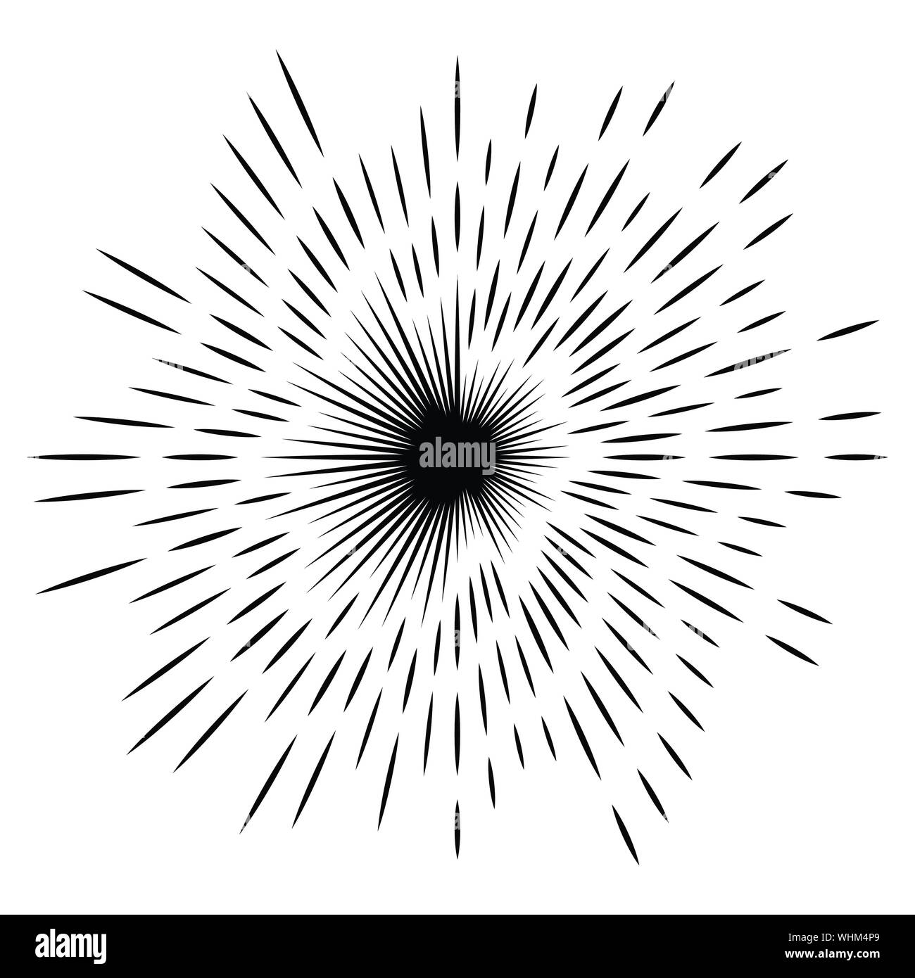 Radial, radiating beams, rays starburst, sunburst lines. Circular burst ...