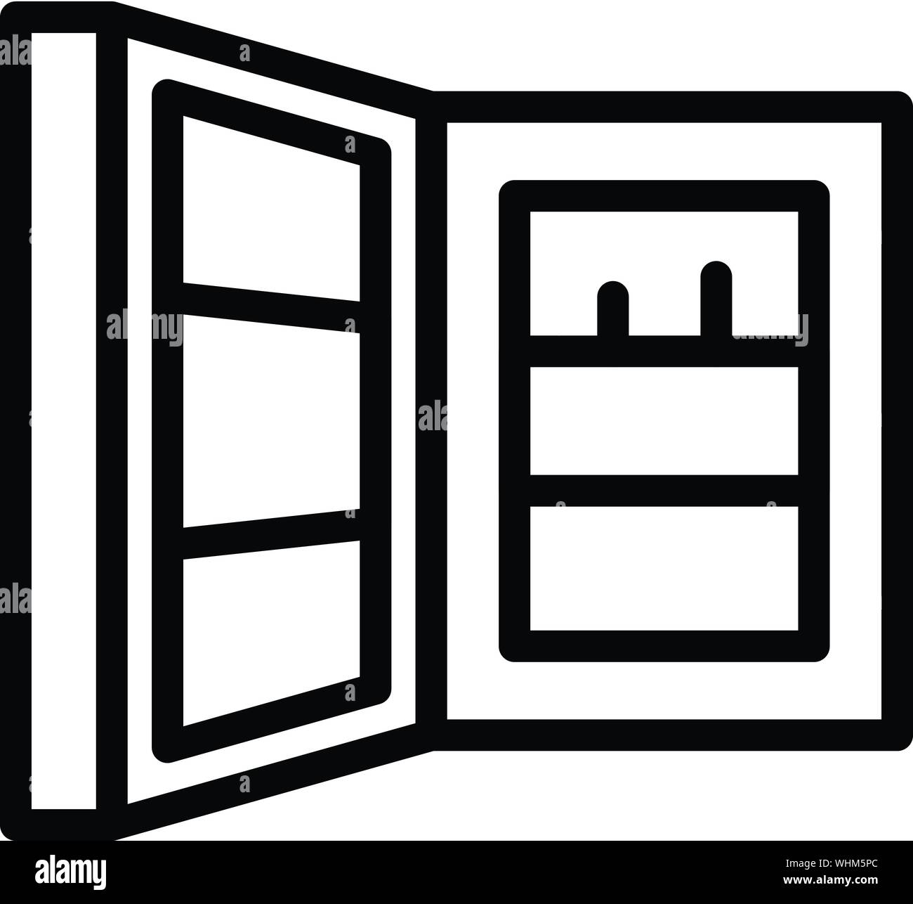 Open empty refrigerator interior Cut Out Stock Images & Pictures - Alamy