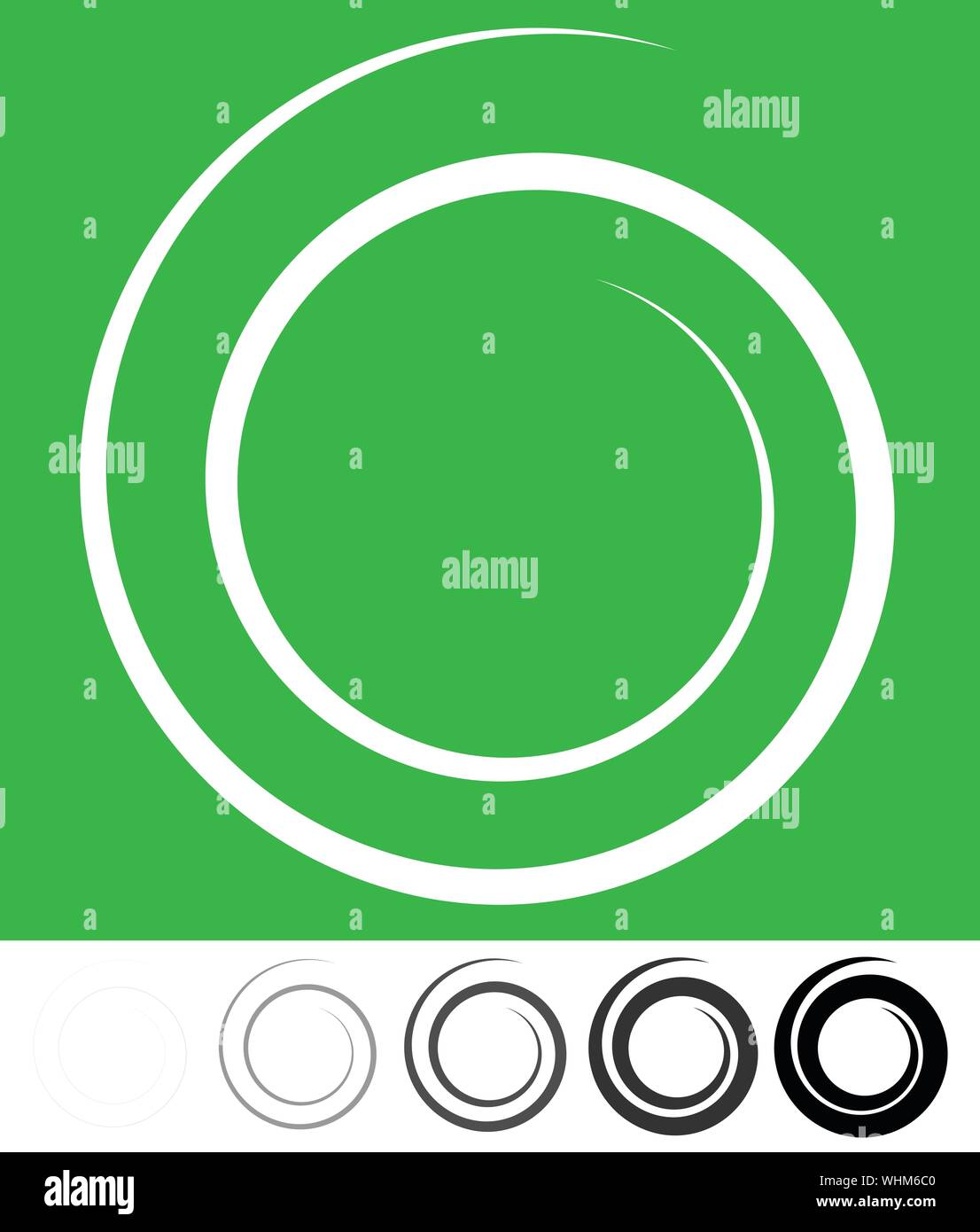 Abstract spiral, twist. Radial swirl, twirl curvy, wavy lines element ...