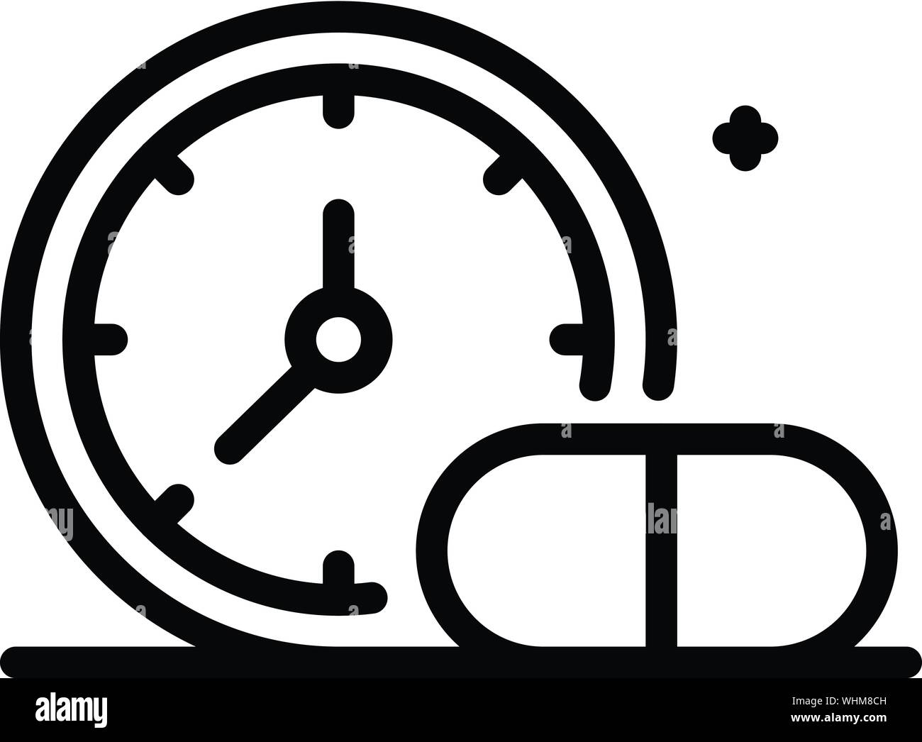 Medication time icon, outline style Stock Vector Image & Art - Alamy