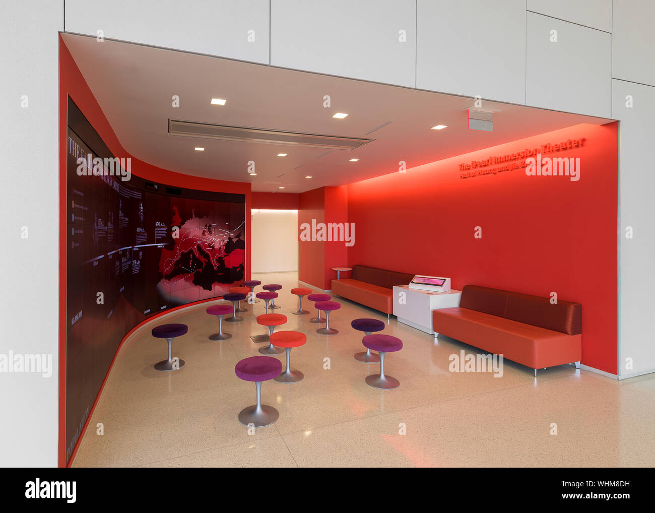 Interior of the modern James B. Hunt Jr. Library on the campus of North ...