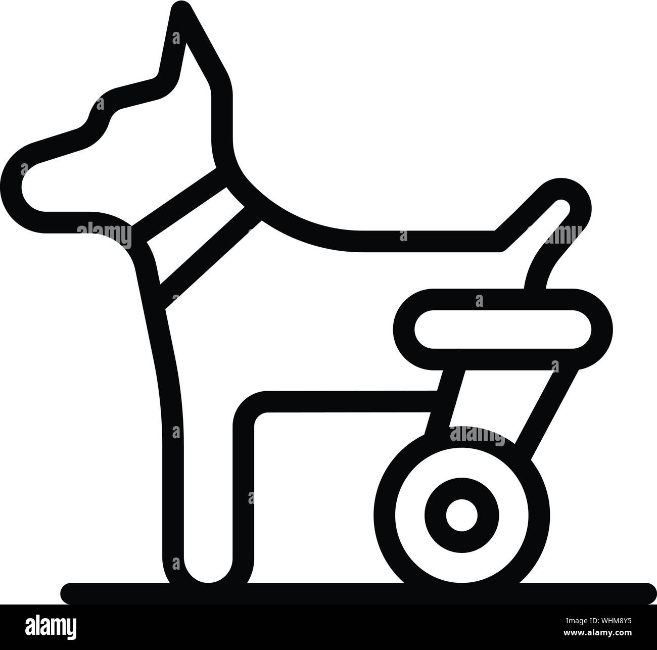 Dog hind legs trolley icon, outline style Stock Vector Image & Art - Alamy