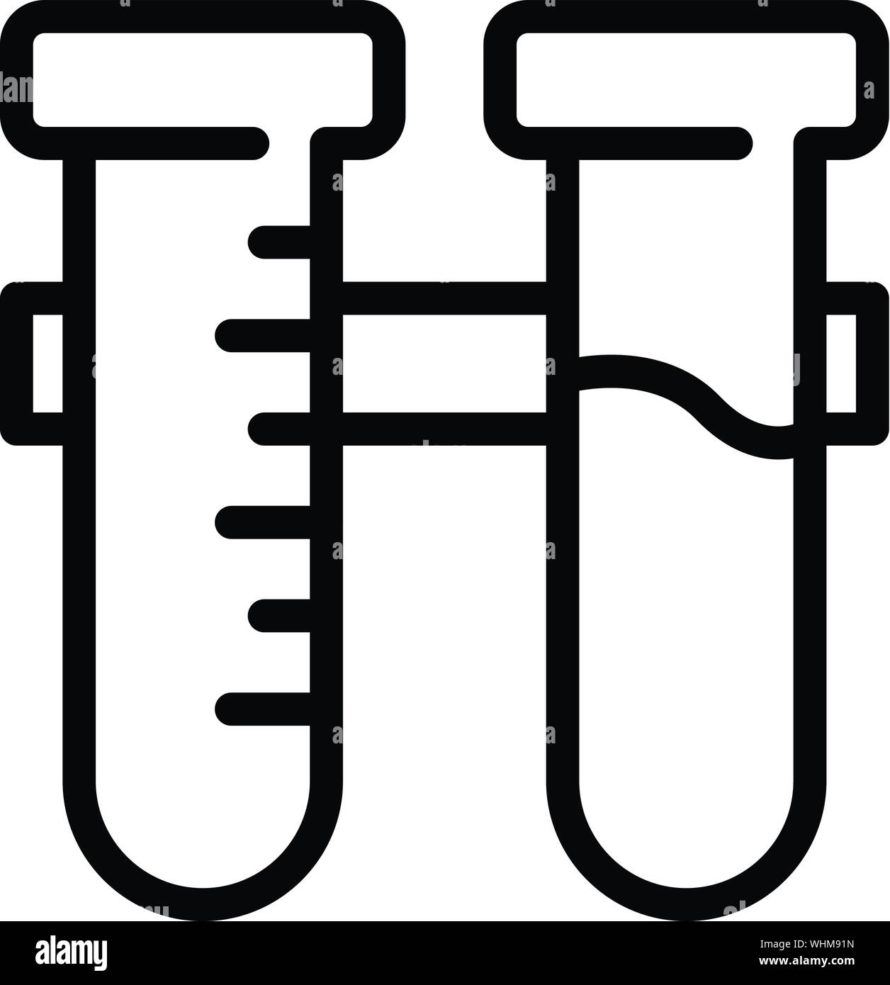 Chemistry measuring glass tubes Cut Out Stock Images & Pictures - Alamy