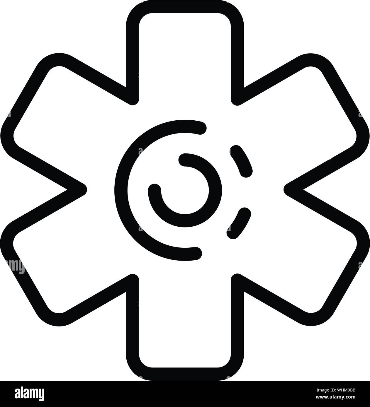 Medical cross icon, outline style Stock Vector Image & Art - Alamy
