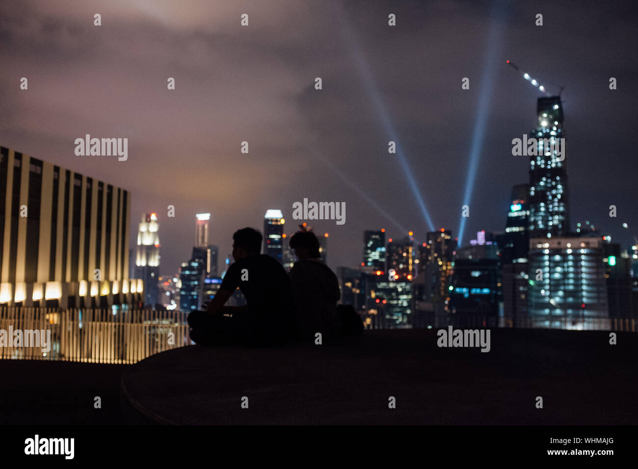 People sitting night in terrace hi-res stock photography and images - Alamy