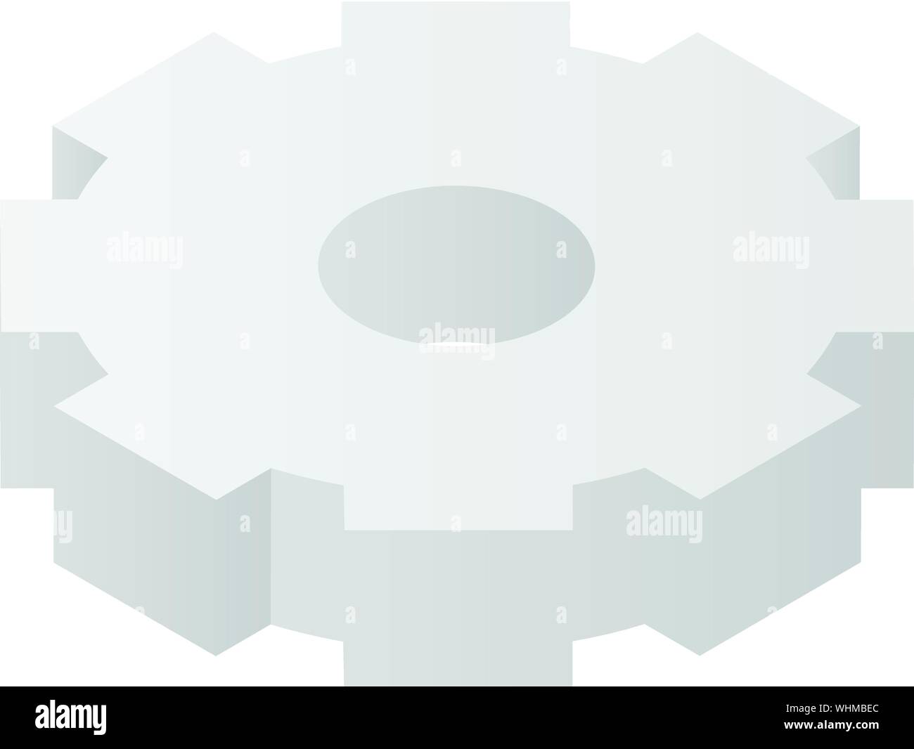 Silver 3d cog wheel Black and White Stock Photos & Images - Alamy