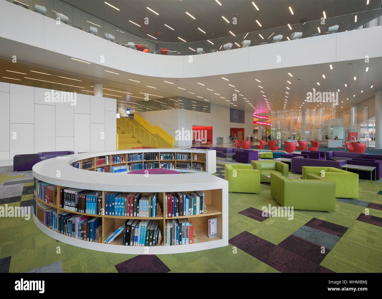 Interior of the modern James B. Hunt Jr. Library on the campus of North ...